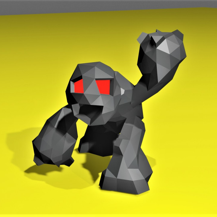 3D Printable ROCK GOLEM (MINI) by Eric Rubeck