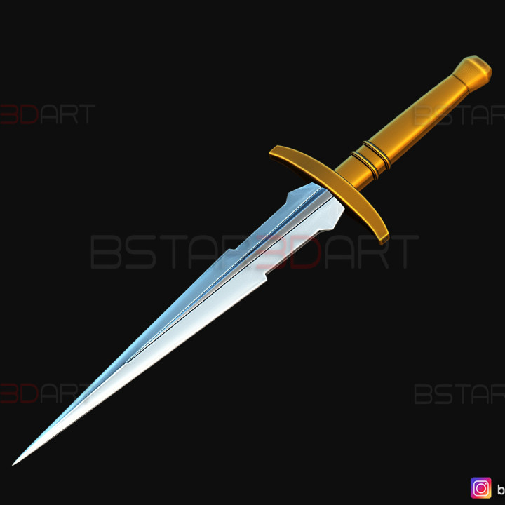 3D Printable Blades weapon - Dagger Original version by 3DpropsDesigns
