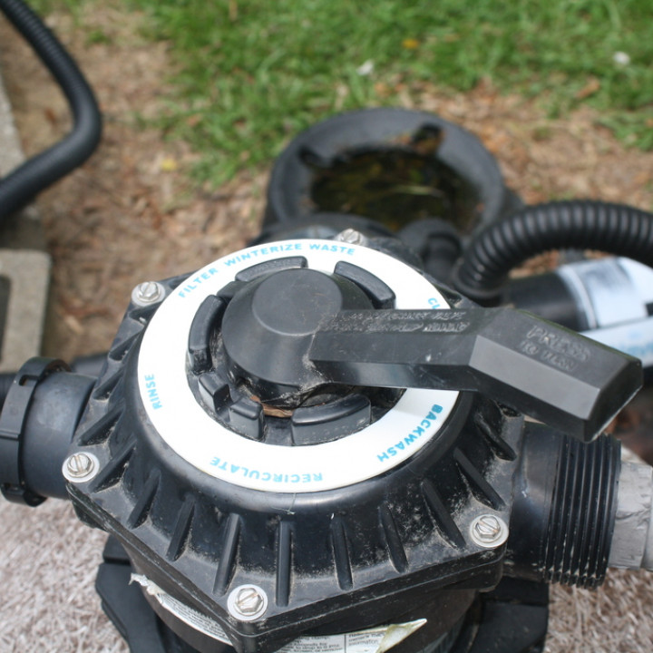 3D Printable Pool Pump Filter Label by Derek Tombrello