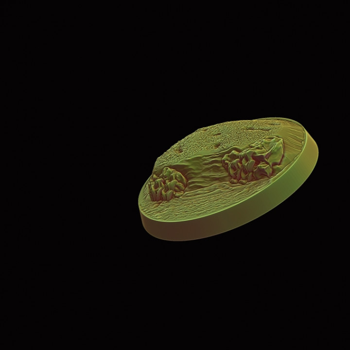 3D Printable Swamp Shore Base (40mm round) by Admiral Apocalypse