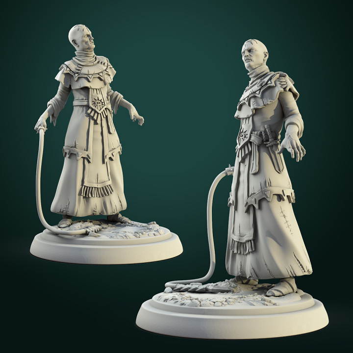 3D Printable Cultists set 4 miniatures 32mm pre-supported by White ...