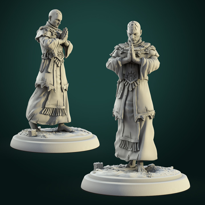 3D Printable Cultists set 4 miniatures 32mm pre-supported by White ...