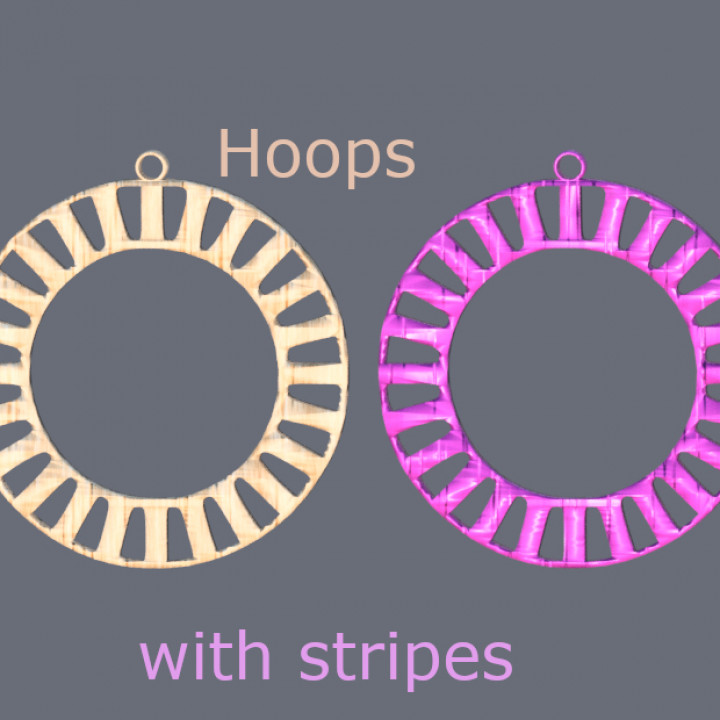 3D Printable Hoops with stripes by Idea Lab