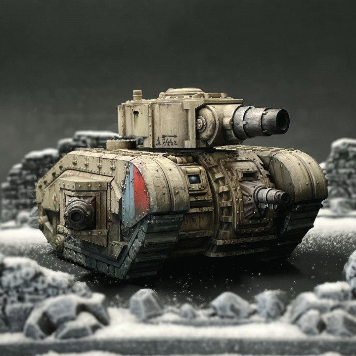 3D Printable Iron Mastodon Battle Tank by Lore Miniatures