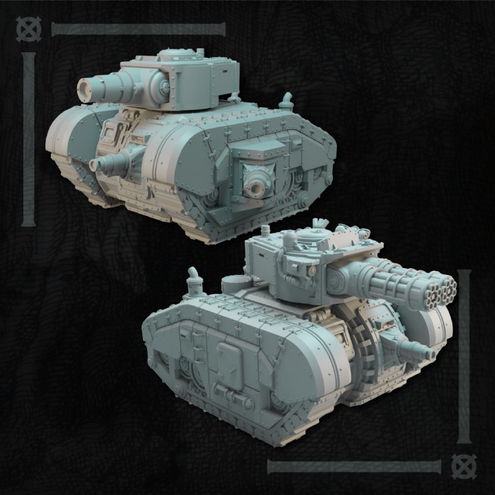 3D Printable Iron Mastodon Battle Tank by Lore Miniatures