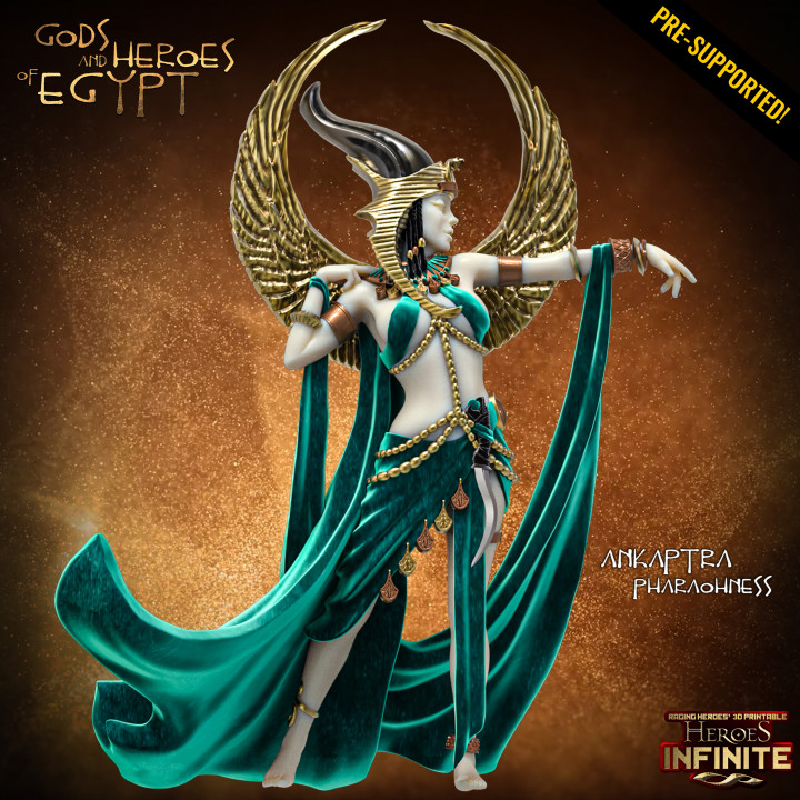 3D Printable Ankaptra, Pharaohness by Heroes Infinite