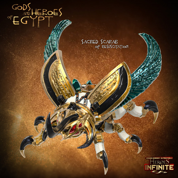 3D Printable Sacred Scarab of Resuscitation by Heroes Infinite