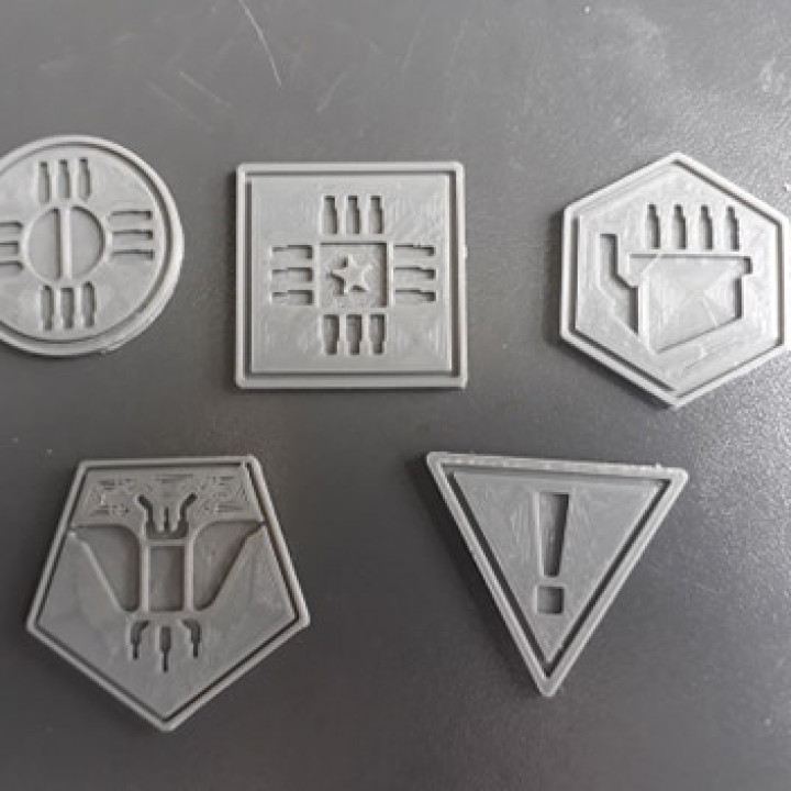 3D Printable Eclipse Phase RPG tokens - Threat, Vigor, Moxie, Insight ...