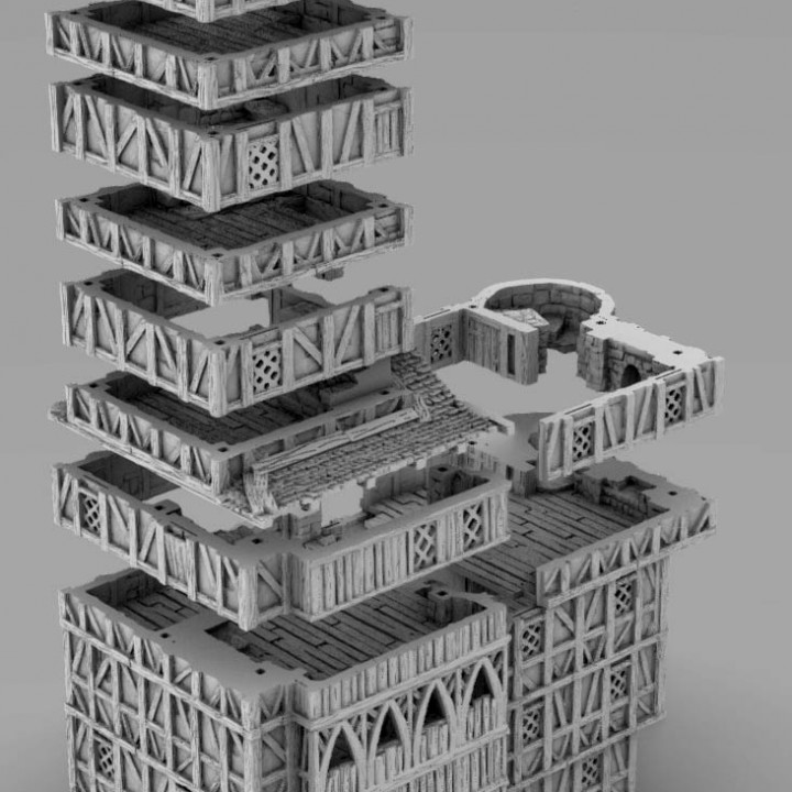 3D Printable Inn Expansion **Not a Stand alone Model** by GameScape3D