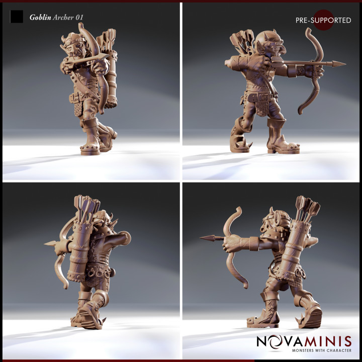 3D Printable Goblin Archer 01 by NovaMinis