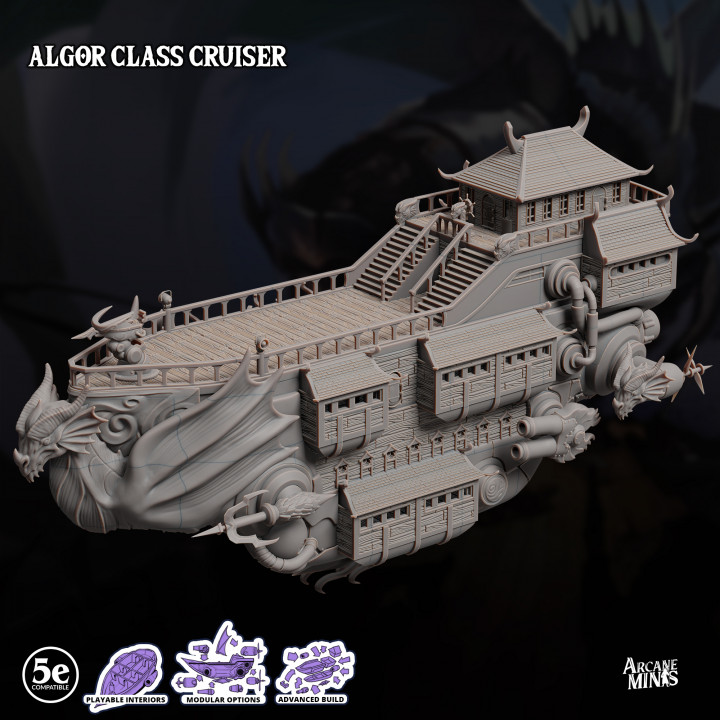 3D Printable Airship - Algor Class Cruiser by Sordane Publishing