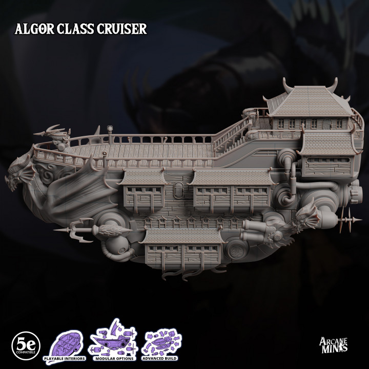 3D Printable Airship - Algor Class Cruiser by Sordane Publishing