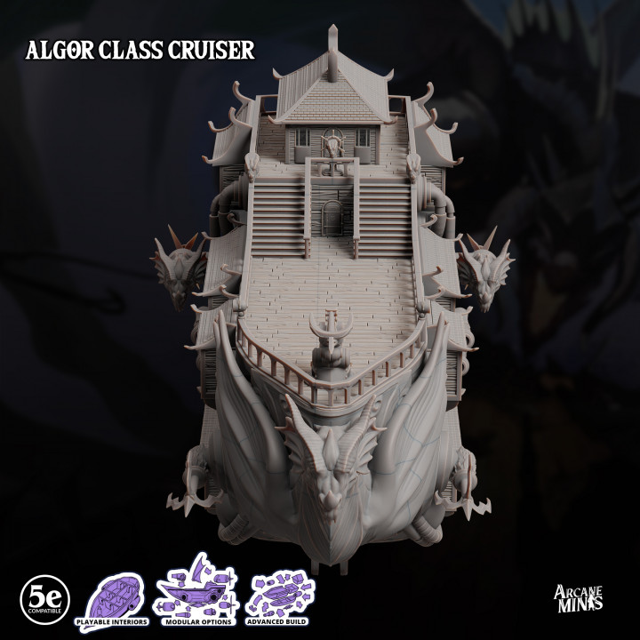 3D Printable Airship - Algor Class Cruiser by Sordane Publishing