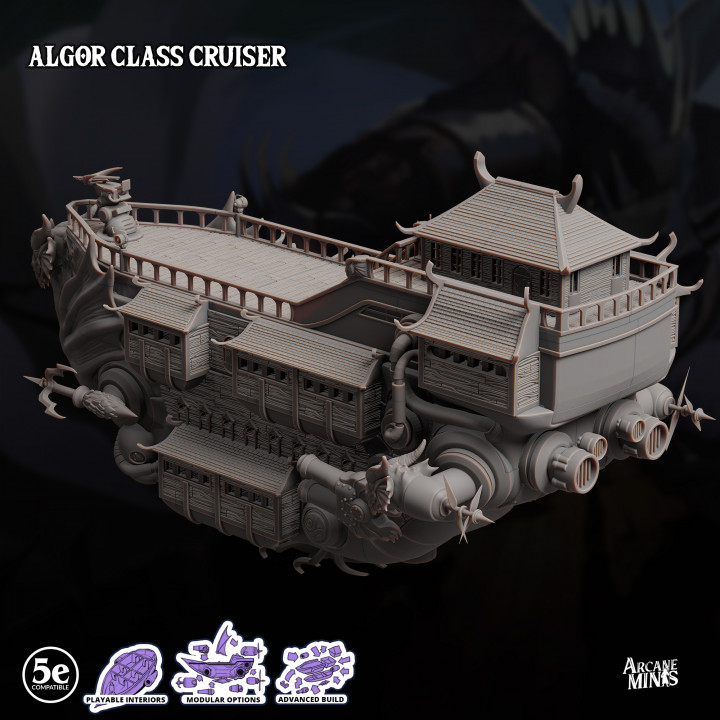 3D Printable Airship - Algor Class Cruiser by Sordane Publishing