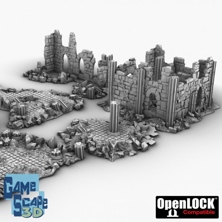 3D Printable Ruins Pack II by GameScape3D