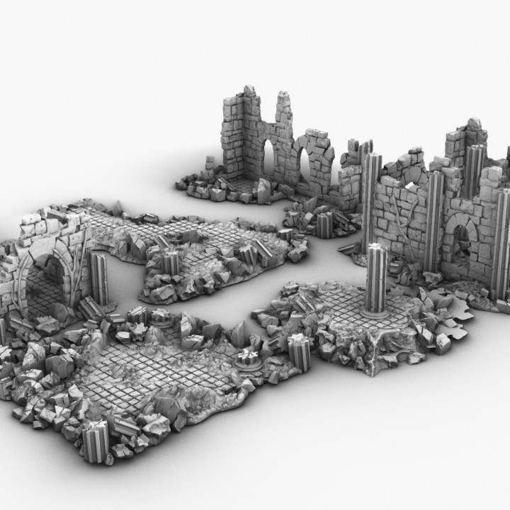 3D Printable Ruins Pack II by GameScape3D
