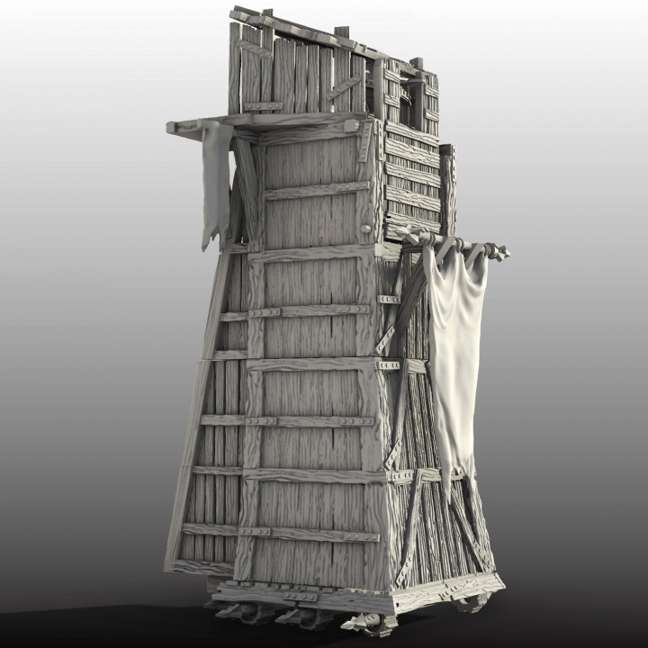 3D Printable Siege Tower by GameScape3D