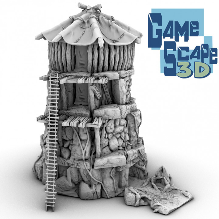3D Printable Goblin Swamp Tower by GameScape3D