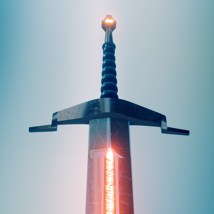 3D Printable Sword-Basic by 17 Hemanth
