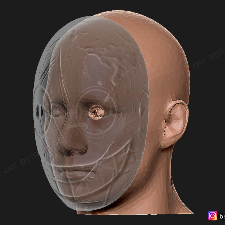 3D Printable The Killer Horror Mask - Halloween Cosplay by 3DpropsDesigns