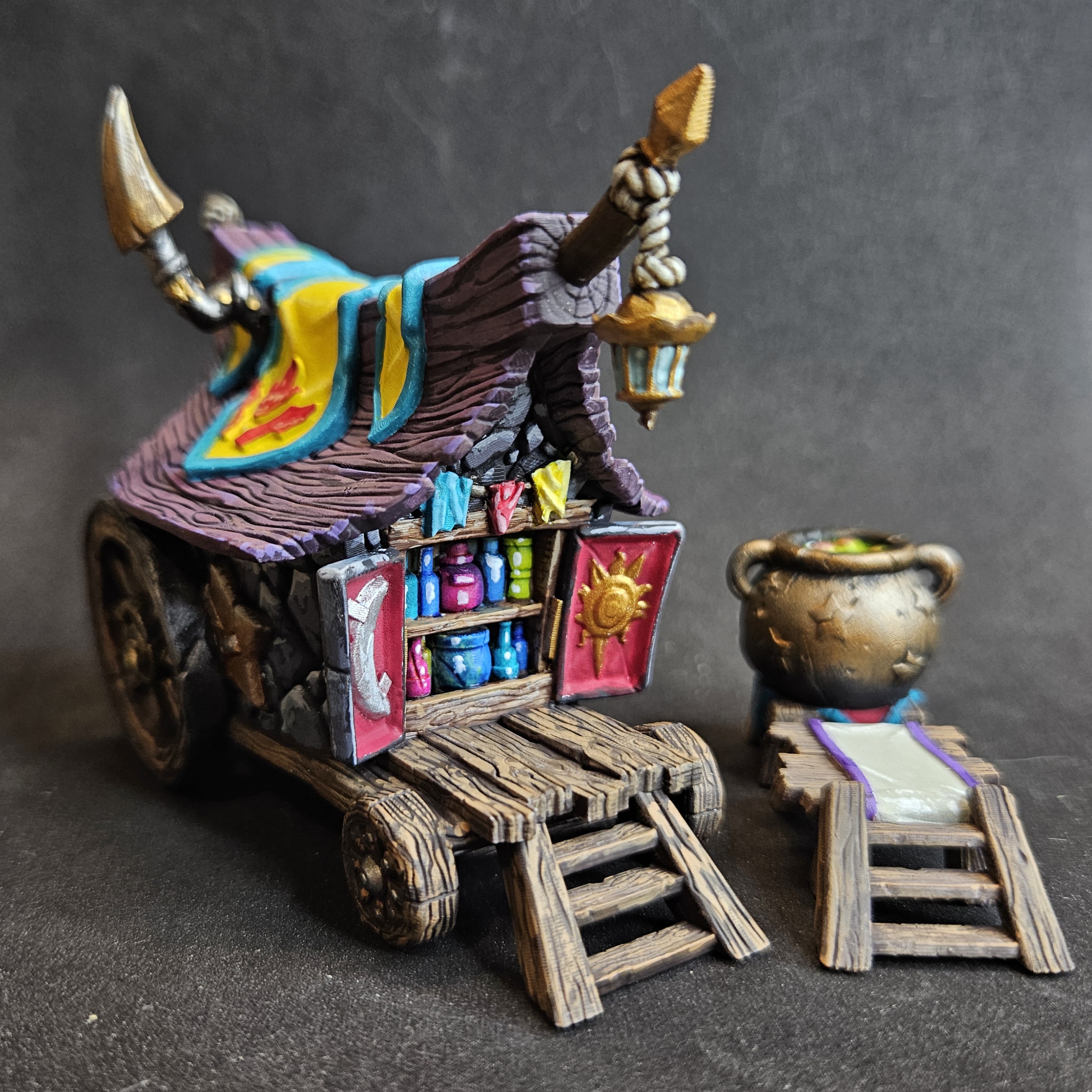 3D Printable Qimmi's Magic & Potions Cart (Pre-Supported) by Cast n Play