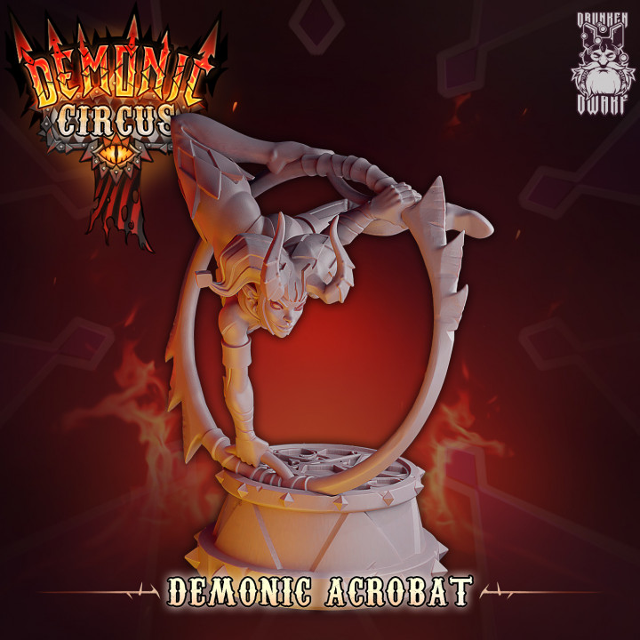 3D Printable demonic acrobat by DrunkenDwarf