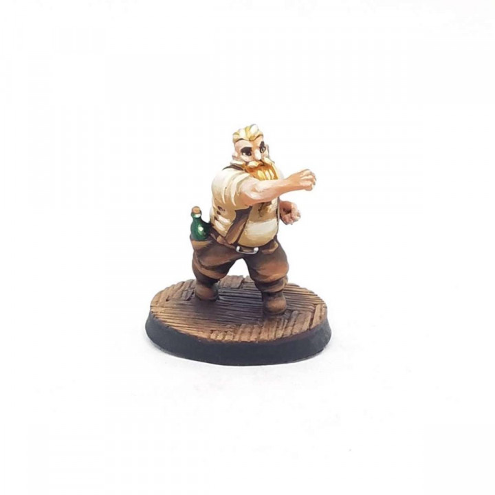 3D Print of Dwarf Brawler by idrawcaralines