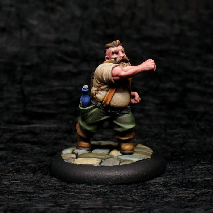 3D Print of Dwarf Brawler by doctorfaust1