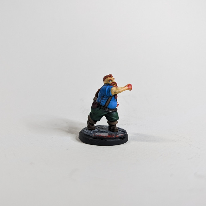 3D Print of Dwarf Brawler by MrVisterMinis