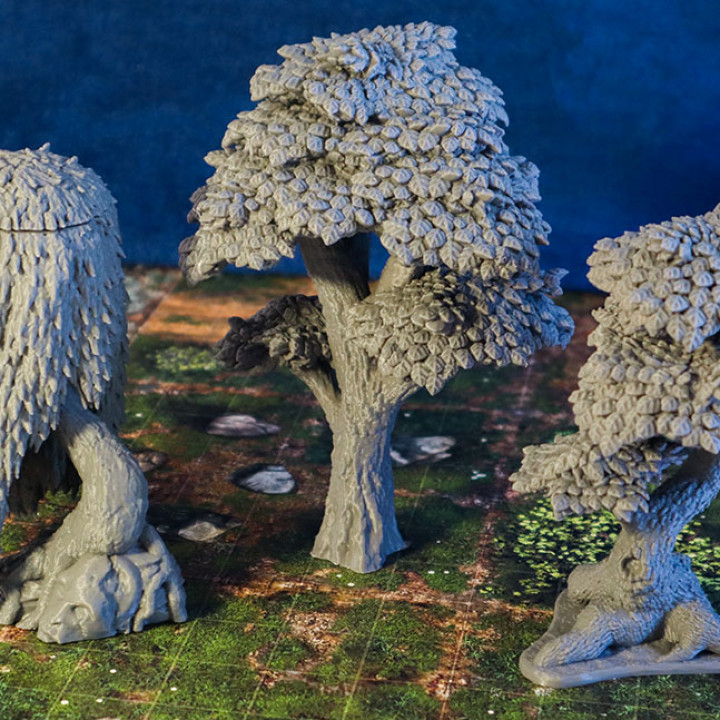3D Printable Trees, Bushes and Flowers by Black Scrolls Games