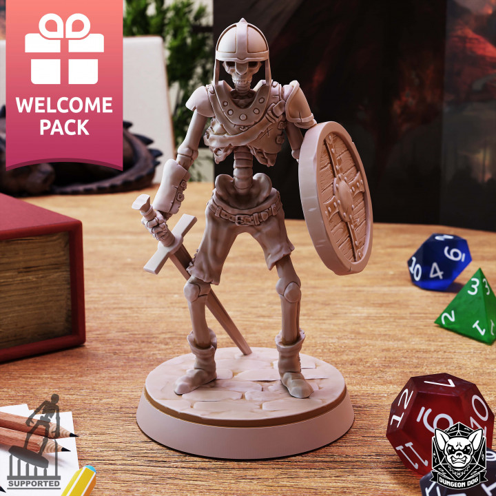 3D Printable Skeletons Light Armored by Dungeon Dog
