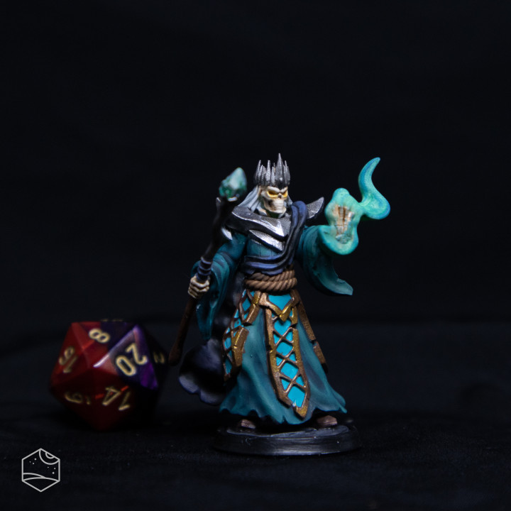 3D Printable Skeleton Lich by Dungeon Dog