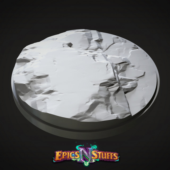 3D Printable Rocky Miniature Bases - Pre-Supported by Epics N Stuffs