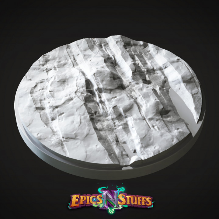 3D Printable Rocky Miniature Bases - Pre-Supported by Epics N Stuffs
