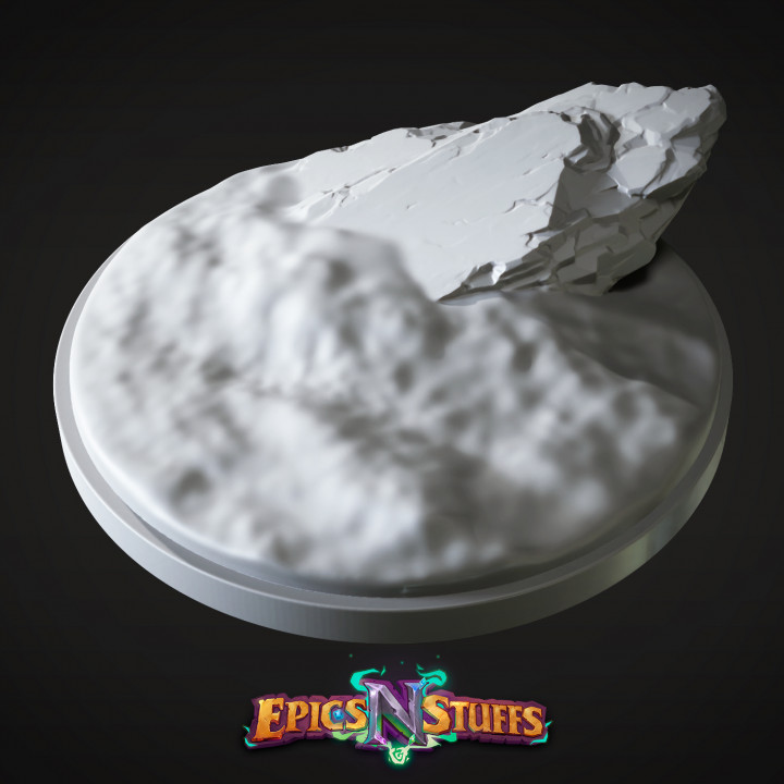 3D Printable Rocky Miniature Bases - Pre-Supported by Epics N Stuffs