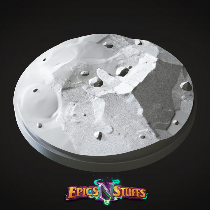 3D Printable Rocky Miniature Bases - Pre-Supported by Epics N Stuffs