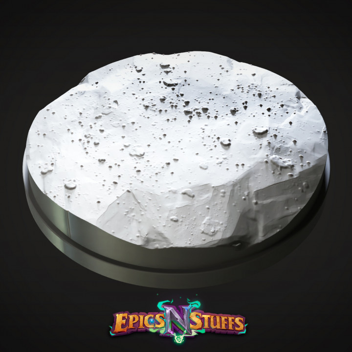 3D Printable Rocky Miniature Bases - Pre-Supported by Epics N Stuffs