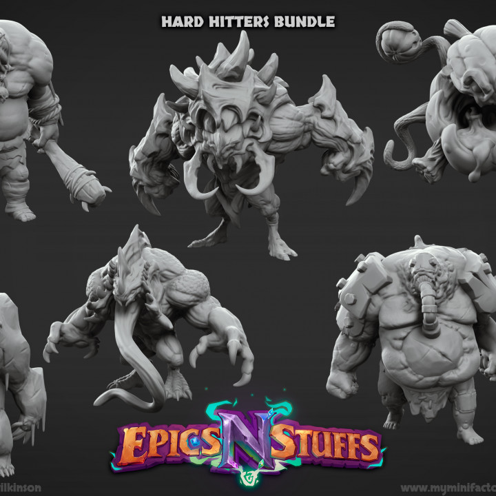3D Printable Hard Hitters Bundle - Pre-Supported miniatures by Epics N ...