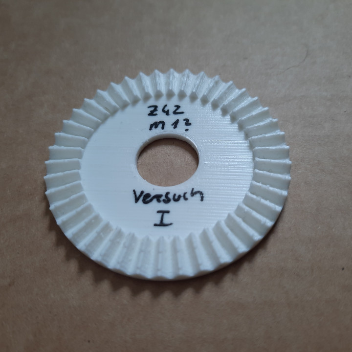 3D Printable Crown Gear Module 1 Teeth 42, Pinion Module 1 Teeth 14 by ...