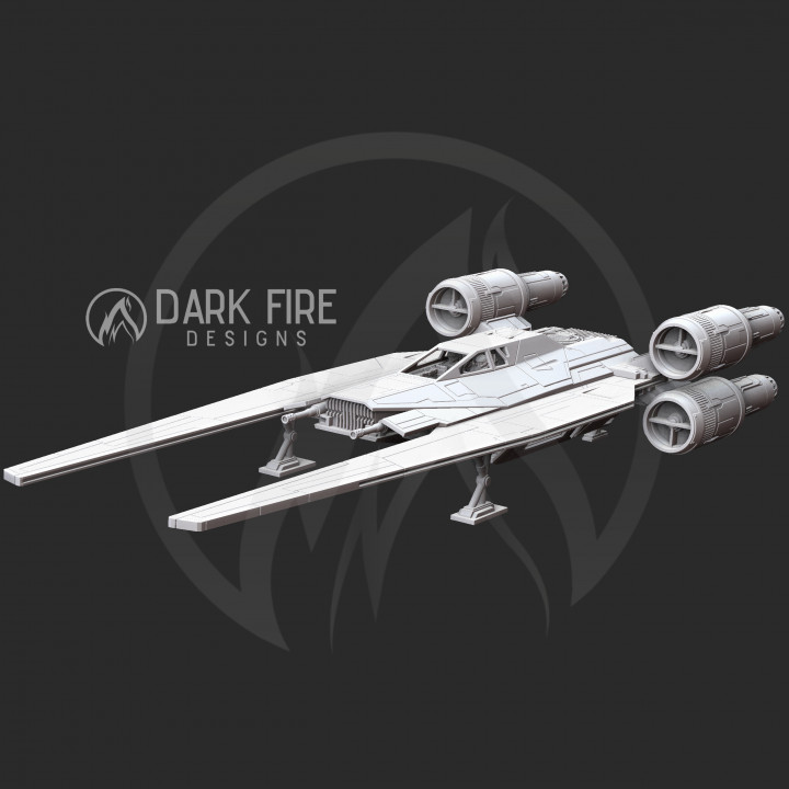 3D Printable Alliance Gunship by Dark Fire Designs