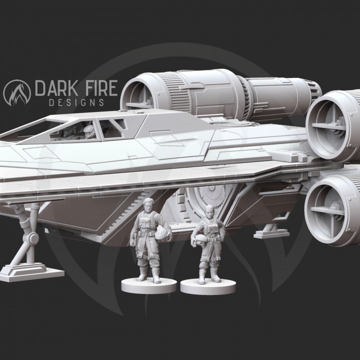3D Printable Alliance Gunship by Dark Fire Designs