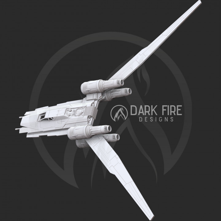 3D Printable Alliance Gunship by Dark Fire Designs