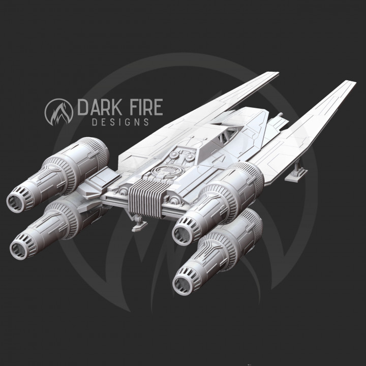 3D Printable Alliance Gunship by Dark Fire Designs