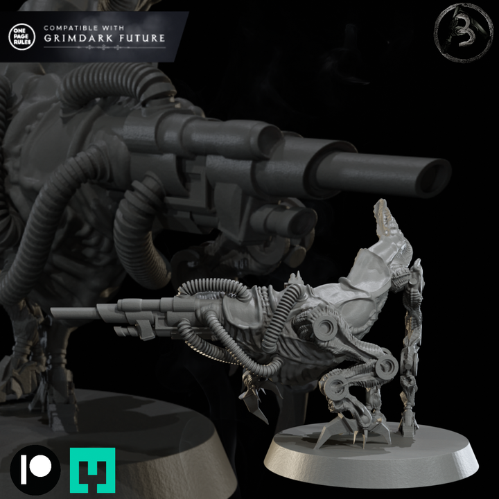 3D Printable Mechanical Hive Gun Drone by bLUARt