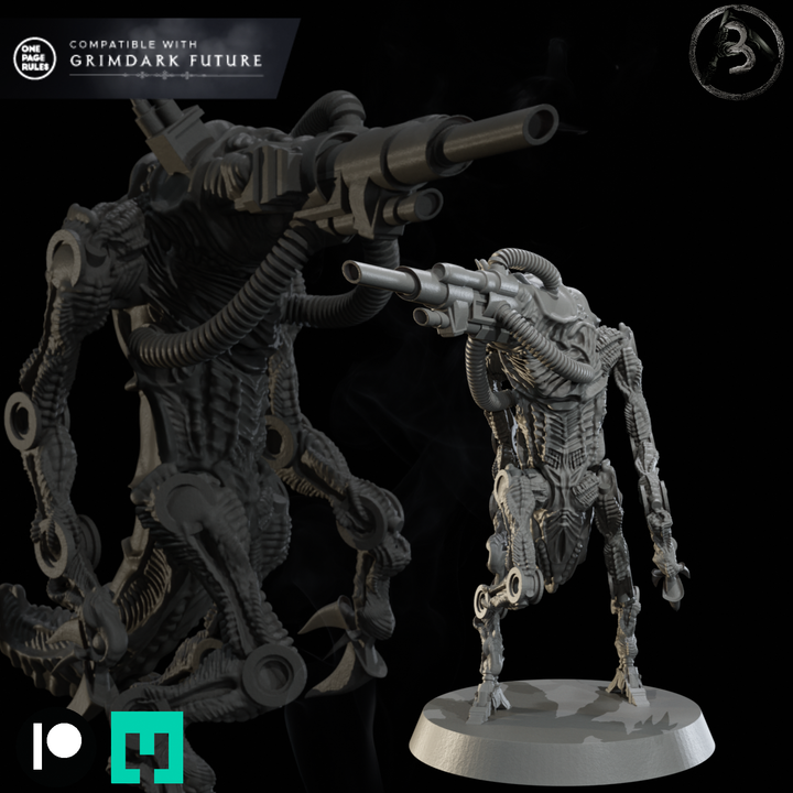 3D Printable Mechanical Hive Gun Drone by bLUARt