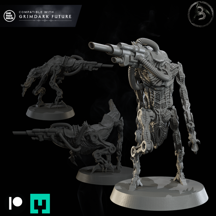 3D Printable Mechanical Hive Gun Drone by bLUARt