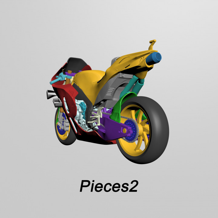3D Printable Racing Motorcycle MotoGP Ready to Print STL File by demis ...
