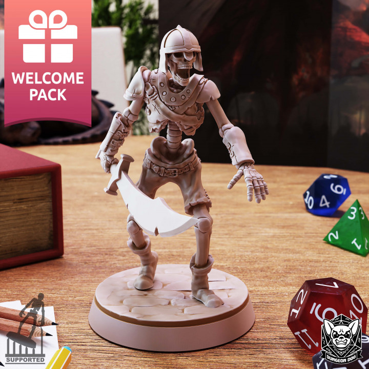 3D Printable Skeleton Pack Vol.01 by Dungeon Dog