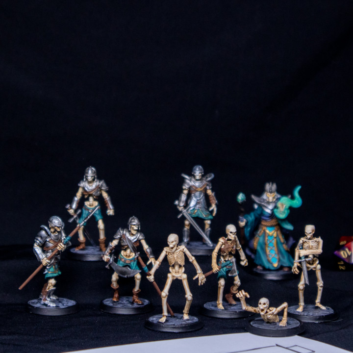 3D Printable Skeleton Pack Vol.01 by Dungeon Dog