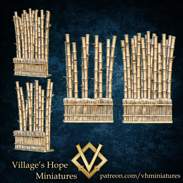 3D Printable bamboo patch / pathway by Village's Hope Miniatures